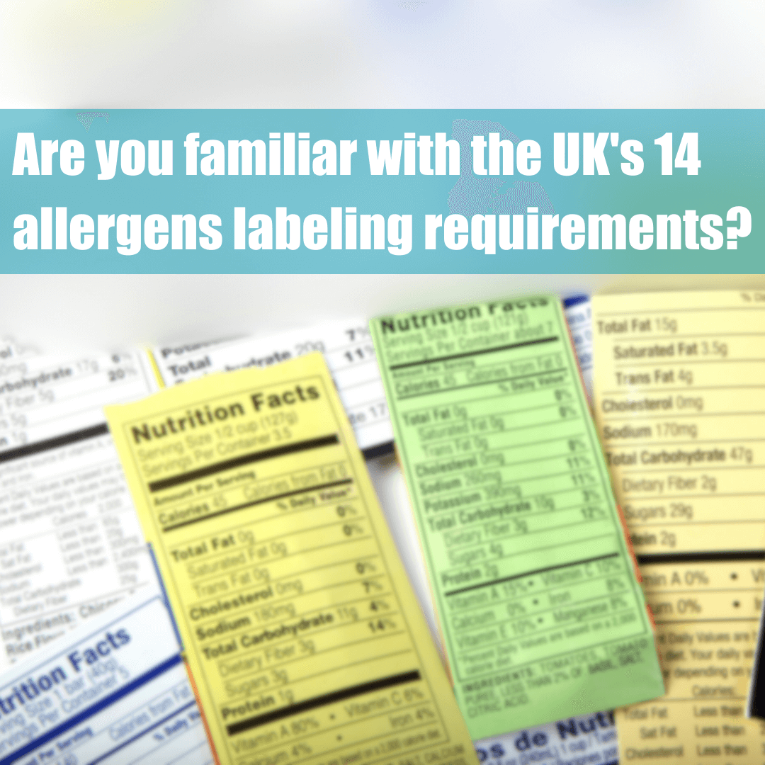 Are you familiar with the UK s 14 allergens labelling requirements Bobabuzz